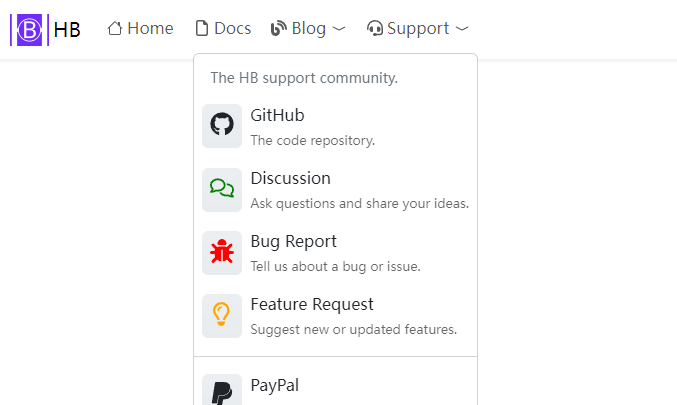 頁頭菜單 - 頁頭模塊 - 模塊 - HB 框架